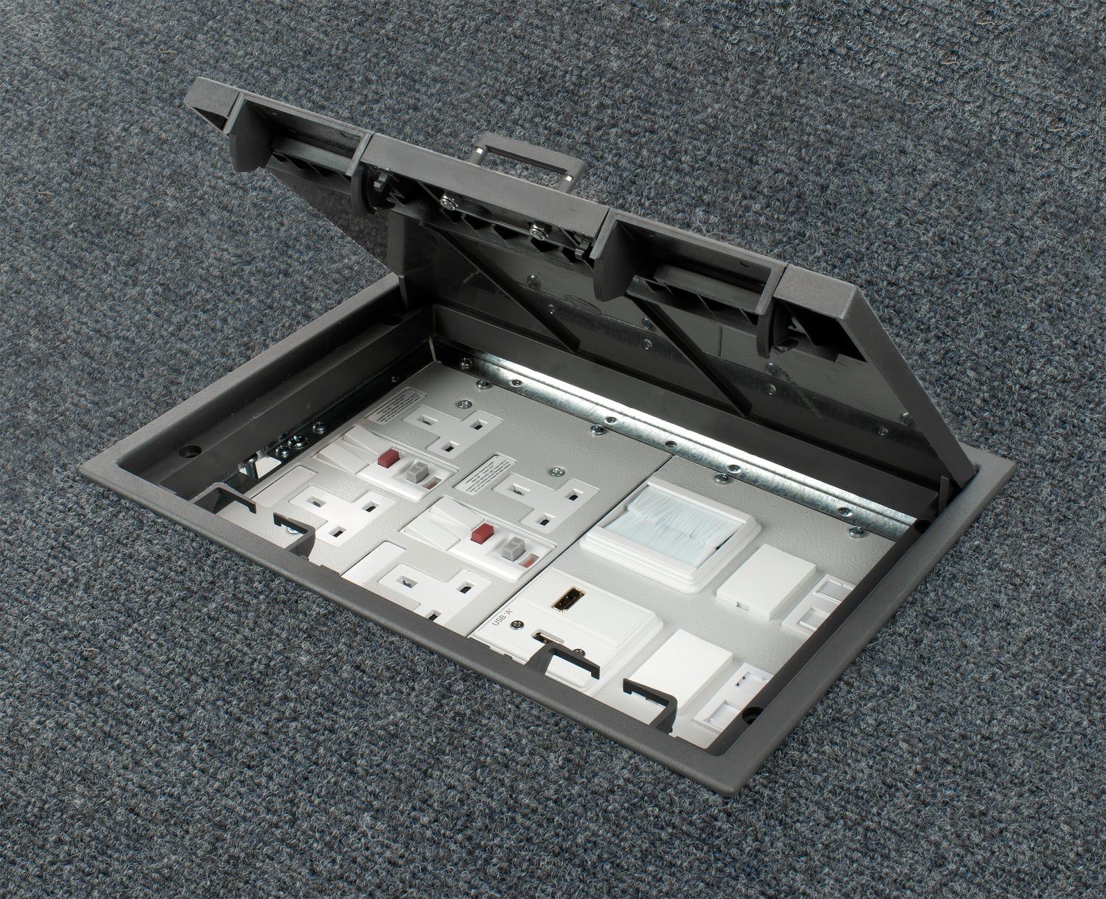 TFB4/80-RCD2 Cavity Floorbox (Dual RCD Sockets)